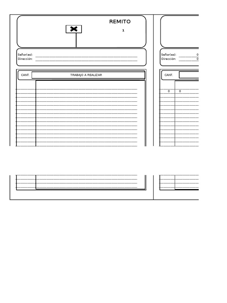 Remito Modelo para Regalos | PDF