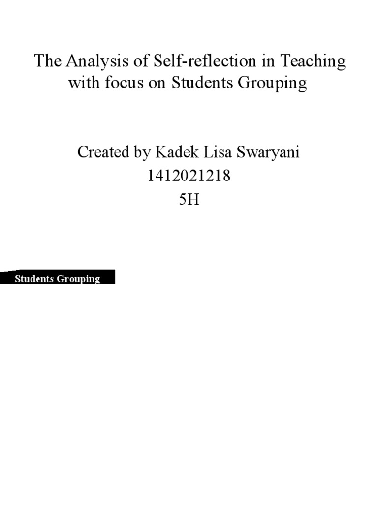 Reflection | PDF | Career & Growth