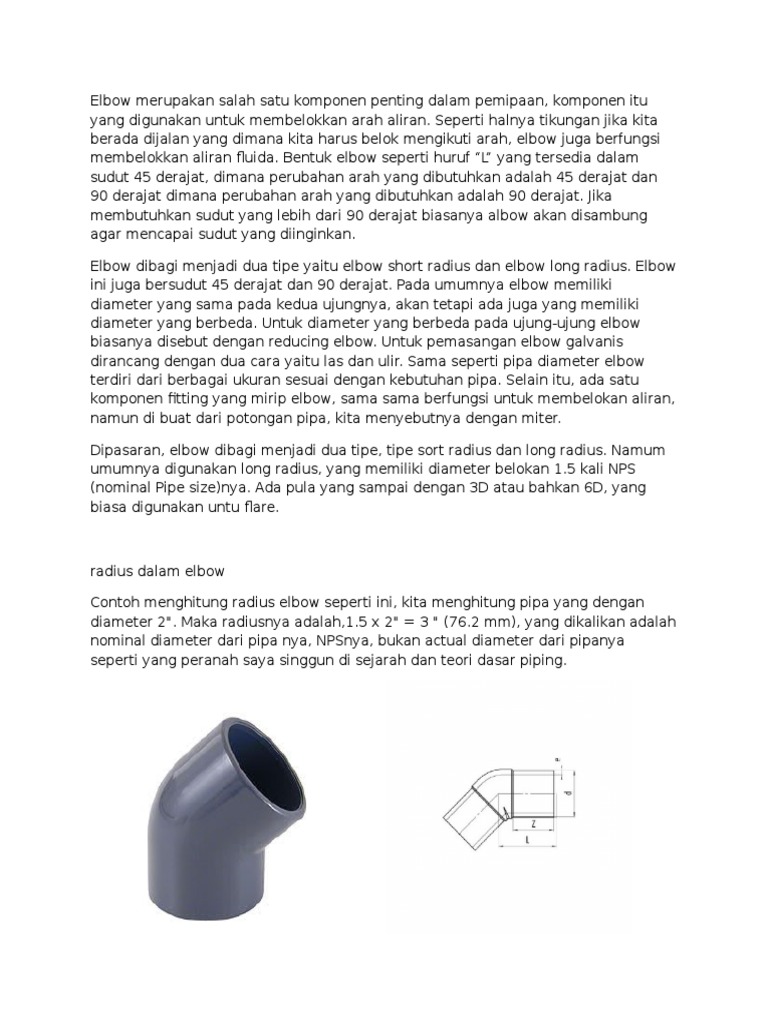 Fungsi dan Tipe Elbow dalam Pemipaan | PDF | Seni