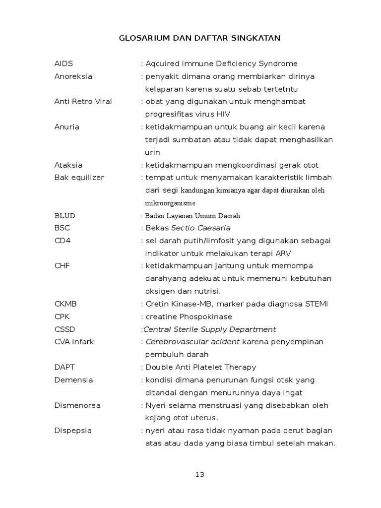 Glosarium Dan Daftar Singkatan | PDF