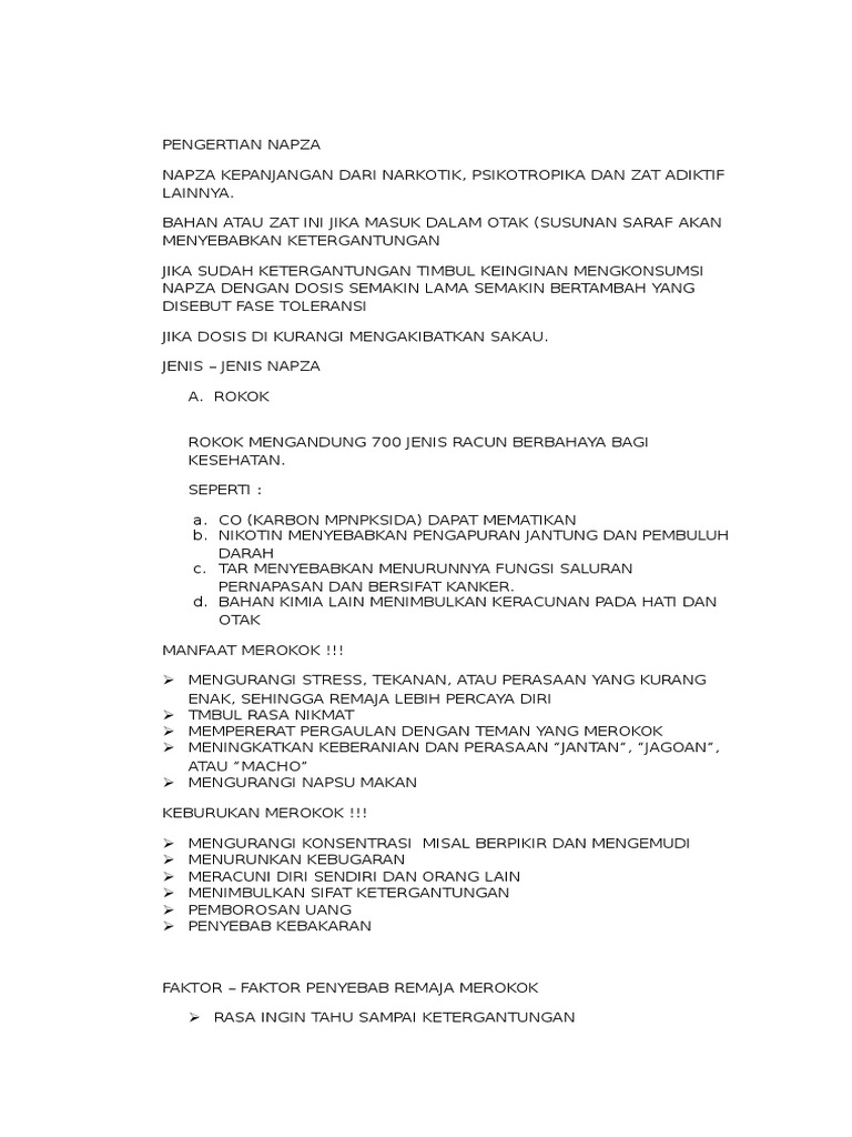 Materi Prs Napza | PDF | Kesehatan Holistik