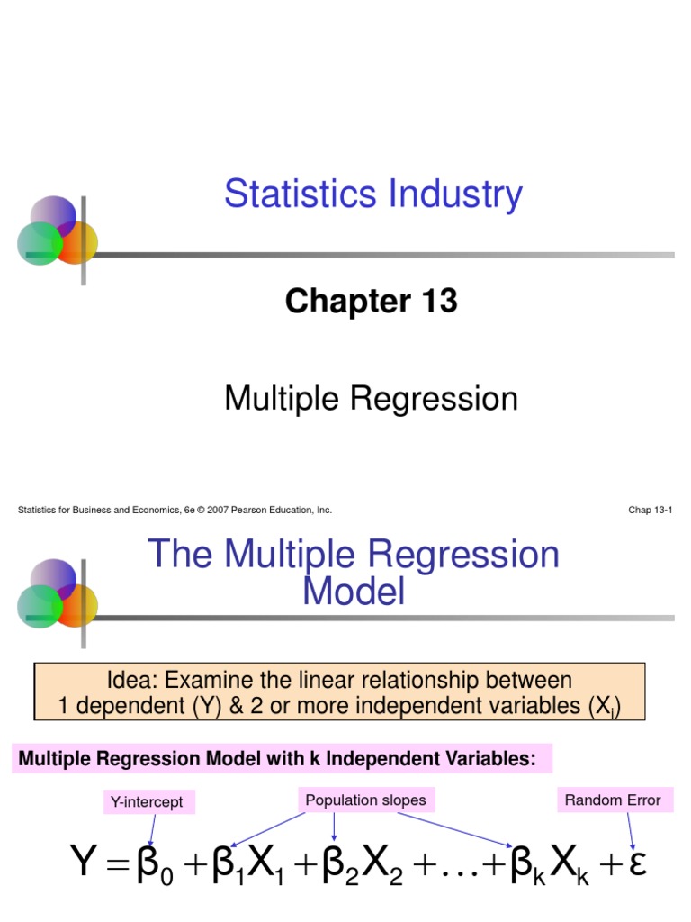 Multiple Regression Pdf Errors And Residuals Coefficient Of Determination