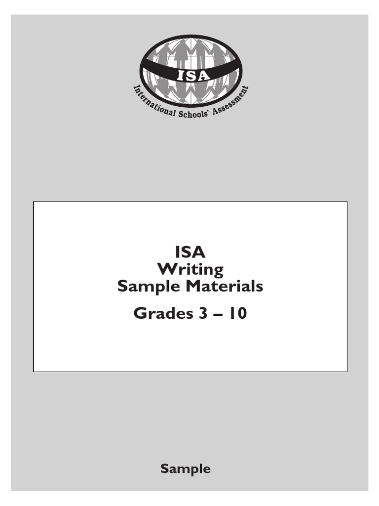 ISA Samples Writing G7 - 10 | PDF | Proofreading | Reason