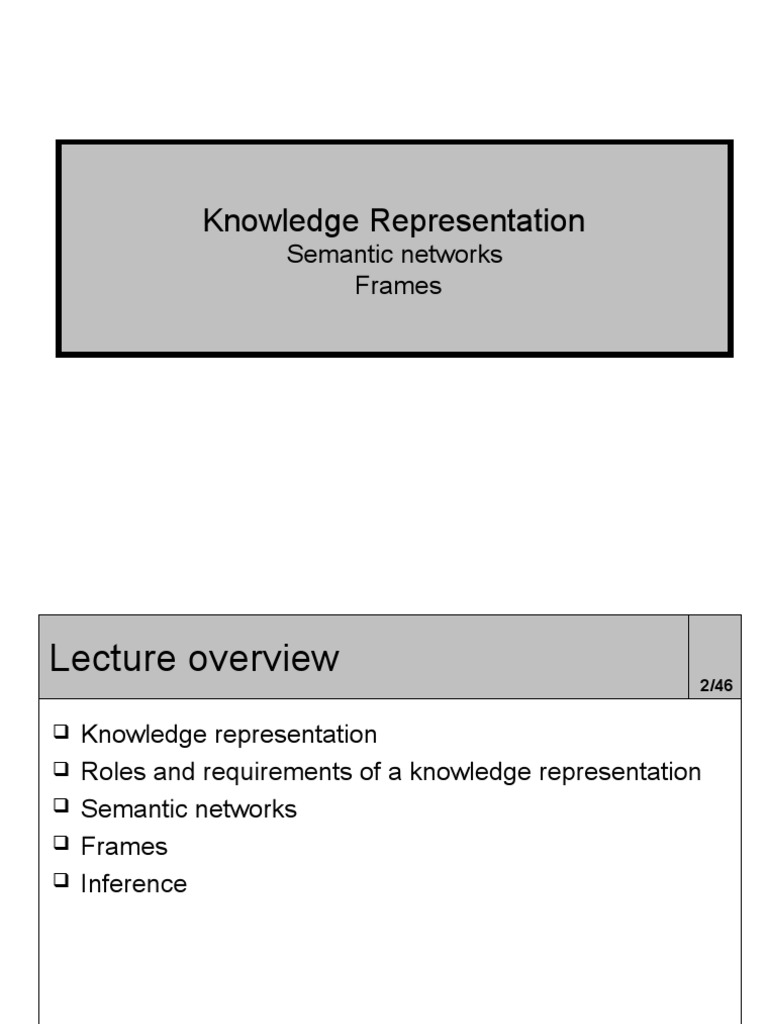 Knowledge Representation | PDF | Knowledge Representation And Reasoning | Inheritance (Object ...
