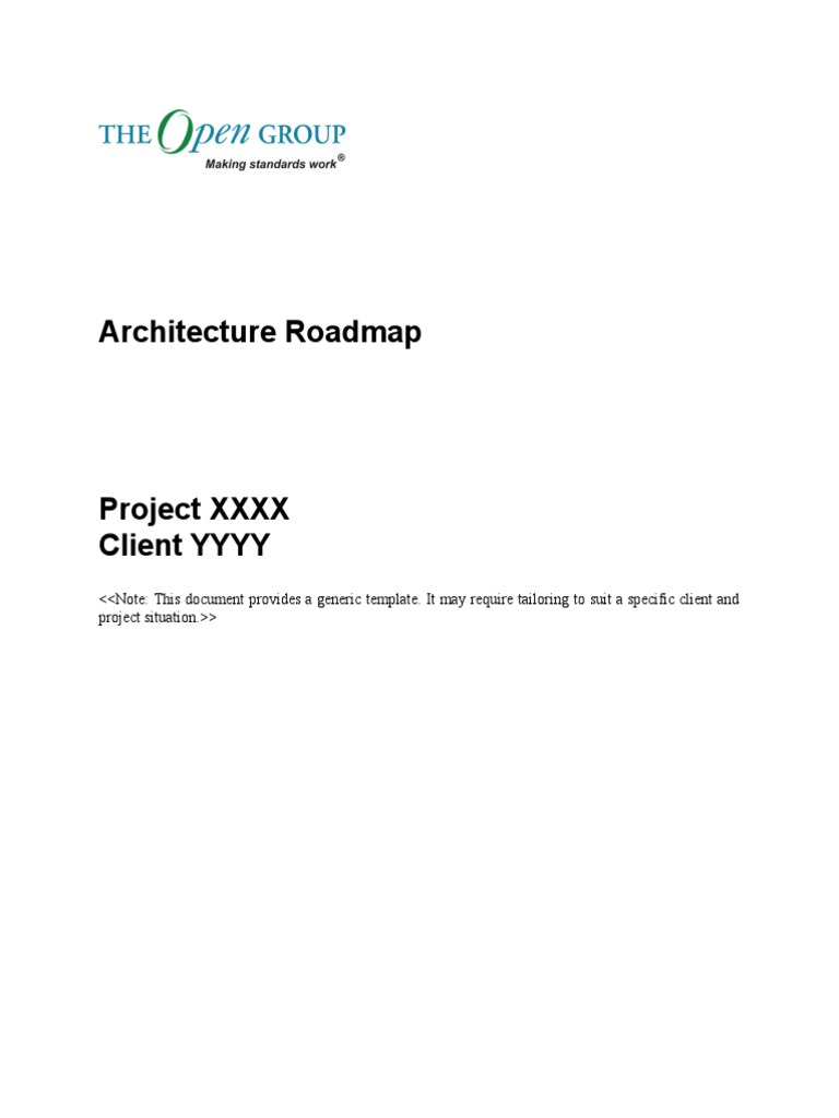 TOGAF 9 Template - Architecture Roadmap | PDF | Copyright | Trademark