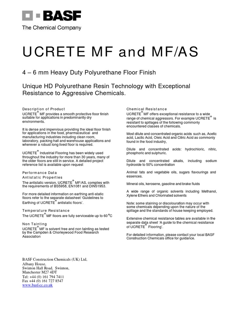 Ucrete MF | PDF | Concrete | Strength Of Materials
