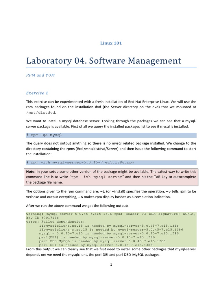Lab04 Exercises | PDF | Operating System Technology | Software