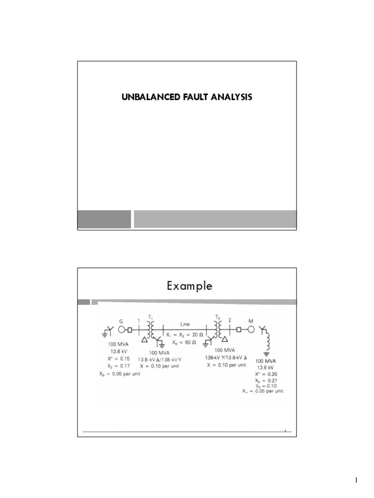 Unbalanced Faults | PDF | Electric Power System | Relay