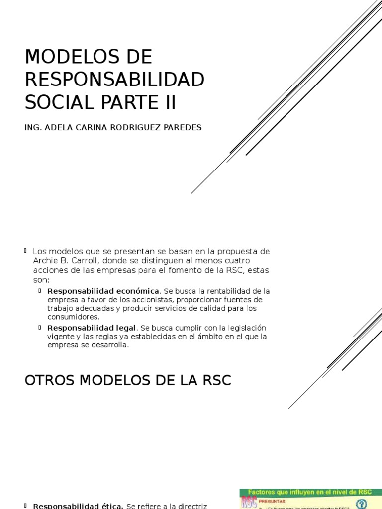 Modelos de Responsabilidad Social Corporativa | PDF | Responsabilidad ...