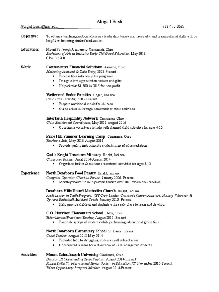 Resume Without Address | PDF