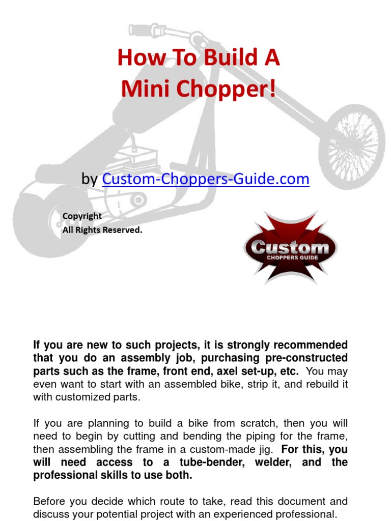 Como Construir Uma Mini Chopper | PDF | Road Vehicles | Automobiles