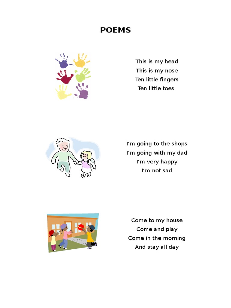 Poems: This Is My Head This Is My Nose Ten Little Fingers Ten Little ...