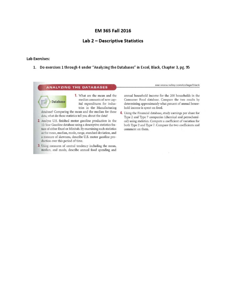 Lab 2 - Descriptive Stats | PDF