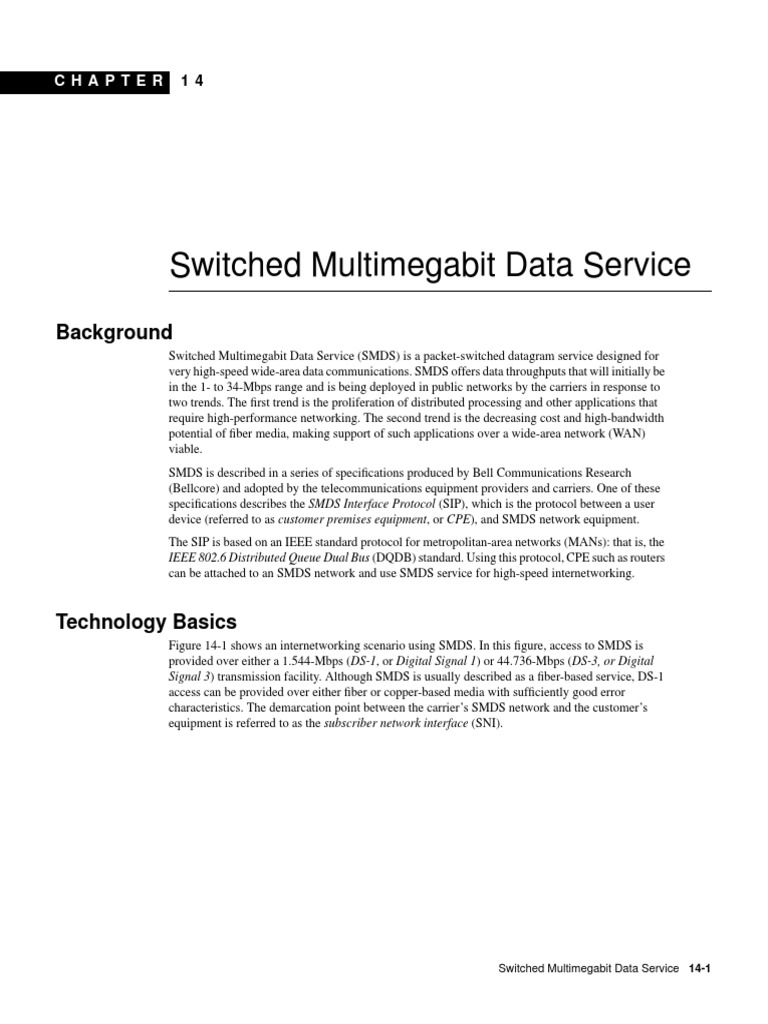 SMDS | PDF | Computer Network | Network Switch