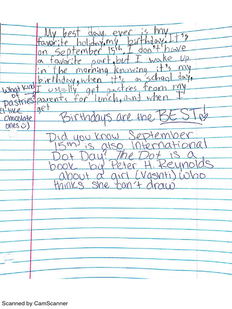 Best Day Ever Writing Prompt 2 | PDF