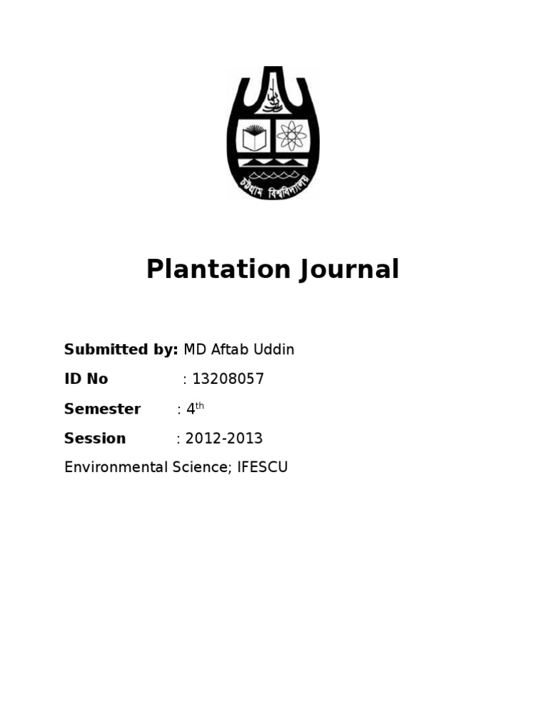 Plantation Journal | PDF | Mulch | Plantation