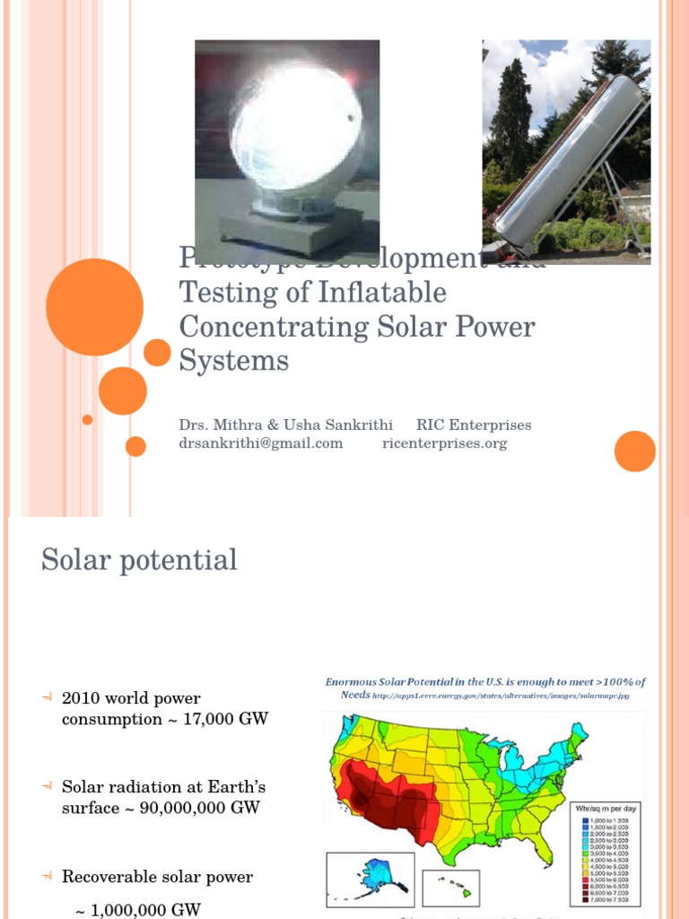 Inflatable Solar Power Prototype Testing | PDF | Photovoltaics | Forms ...