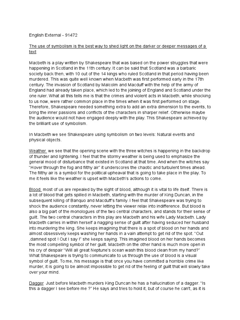 How Symbolism Reveals the Deeper Messages in Macbeth | PDF | Macbeth