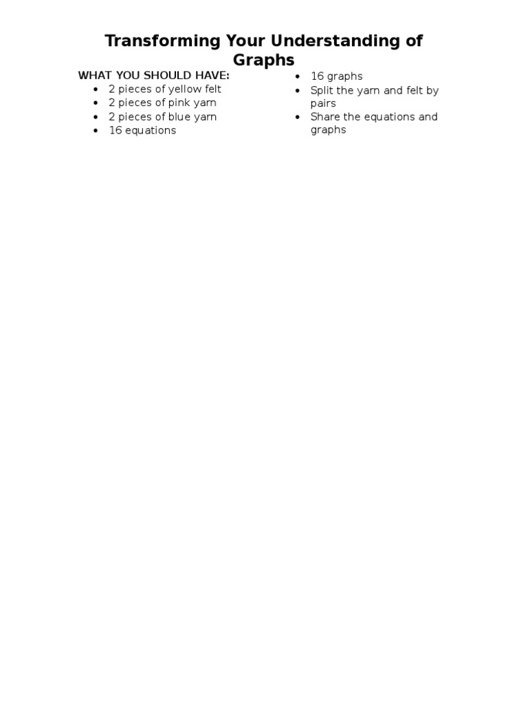 Graphing Transformations Game | PDF