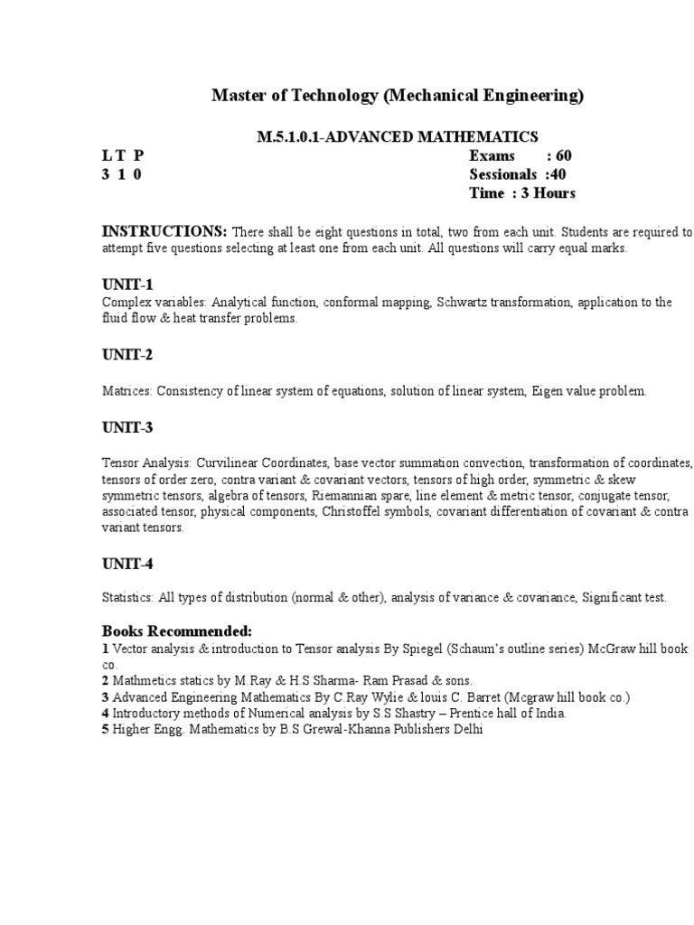 M.tech Syllabus, KUK | PDF | Combustion | Stress (Mechanics)