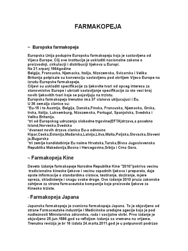 FARMAKOPEJA | PDF