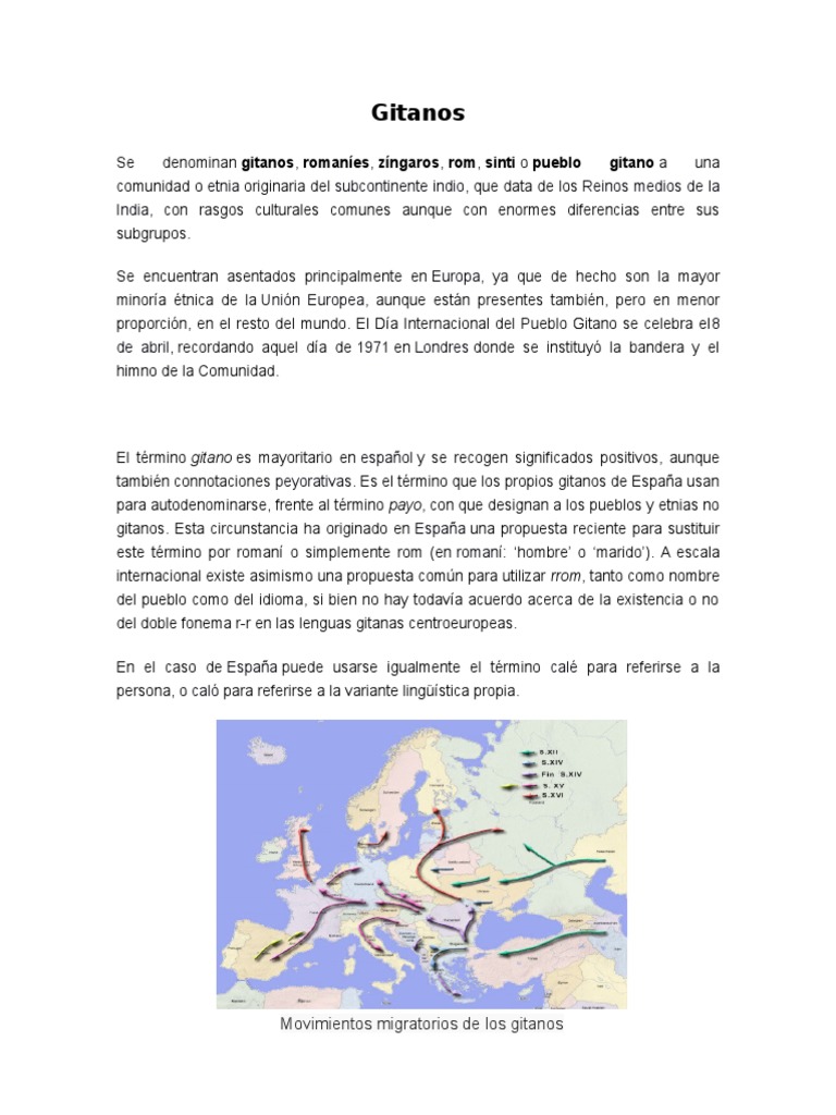 Gitanos | PDF | Pueblo romaní | Afro Eurasia
