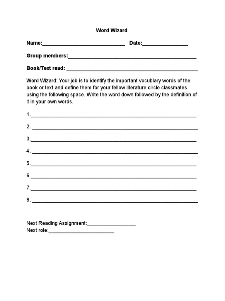 Word Wizard | PDF