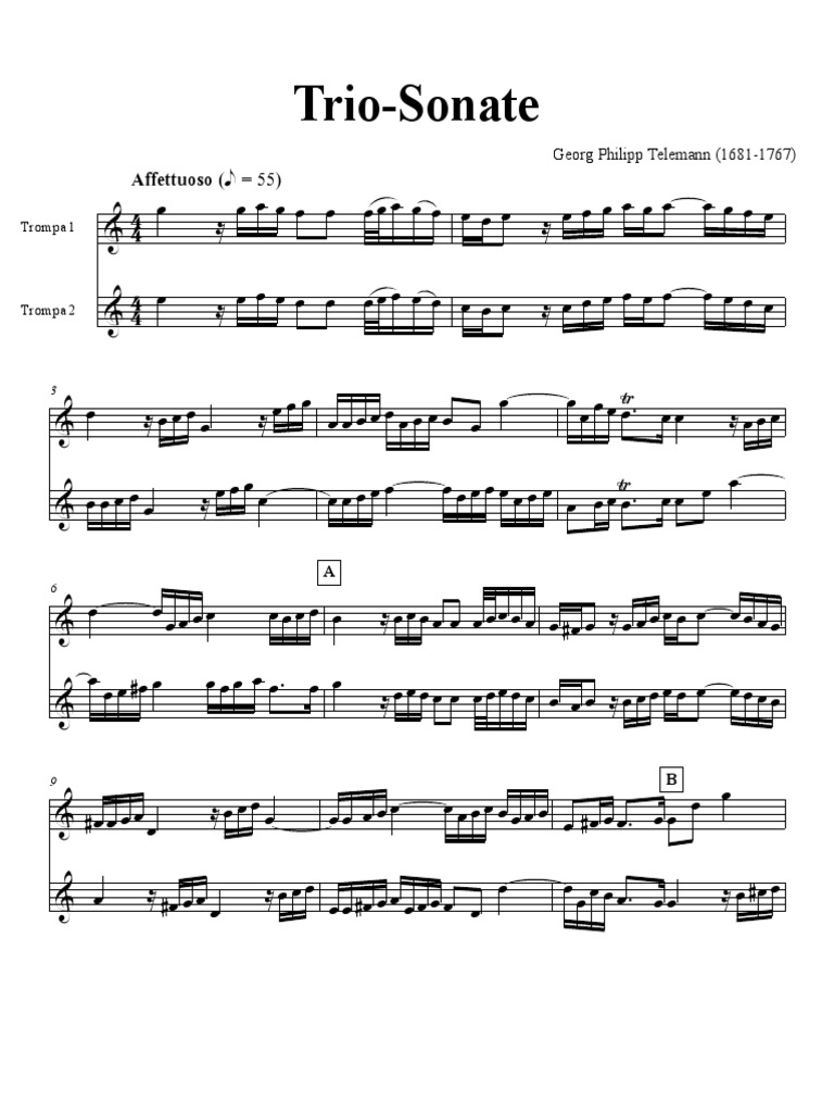 Sonata de Telemann (Trompas) | PDF