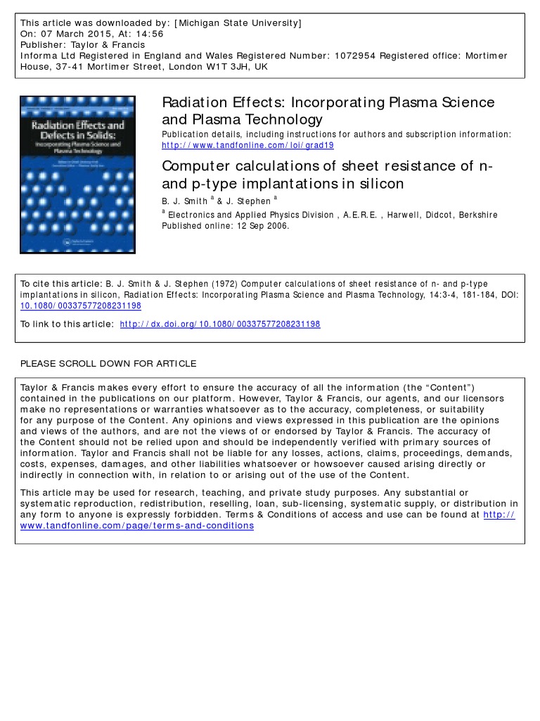 Sheet Resistance Calculator | PDF | Doping (Semiconductor) | Electrical ...