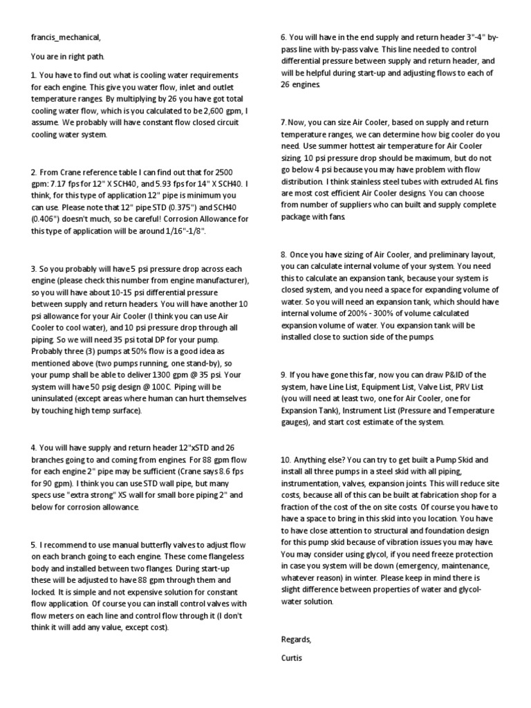 From Eng Tips | PDF | Pipe (Fluid Conveyance) | Pump