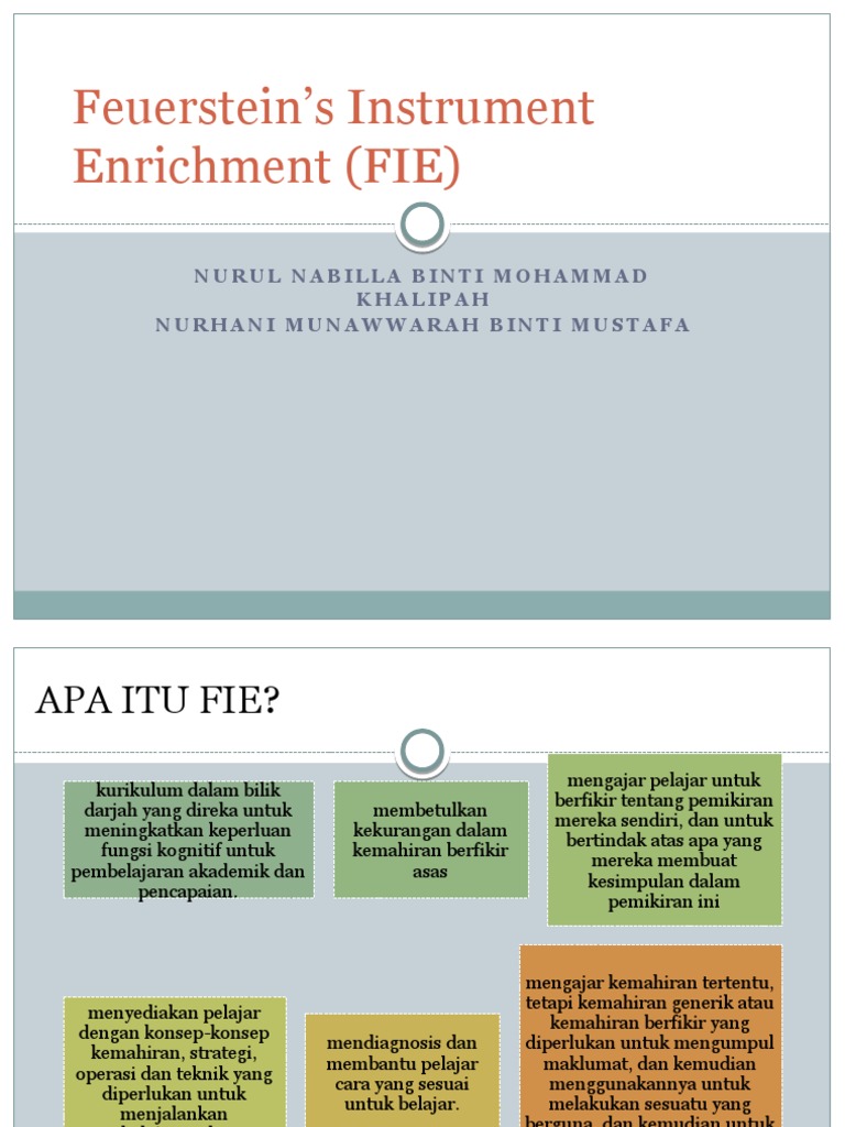 Feuersteins Instrument Enrichment FIE | PDF | Metakognisi | Proses Mental