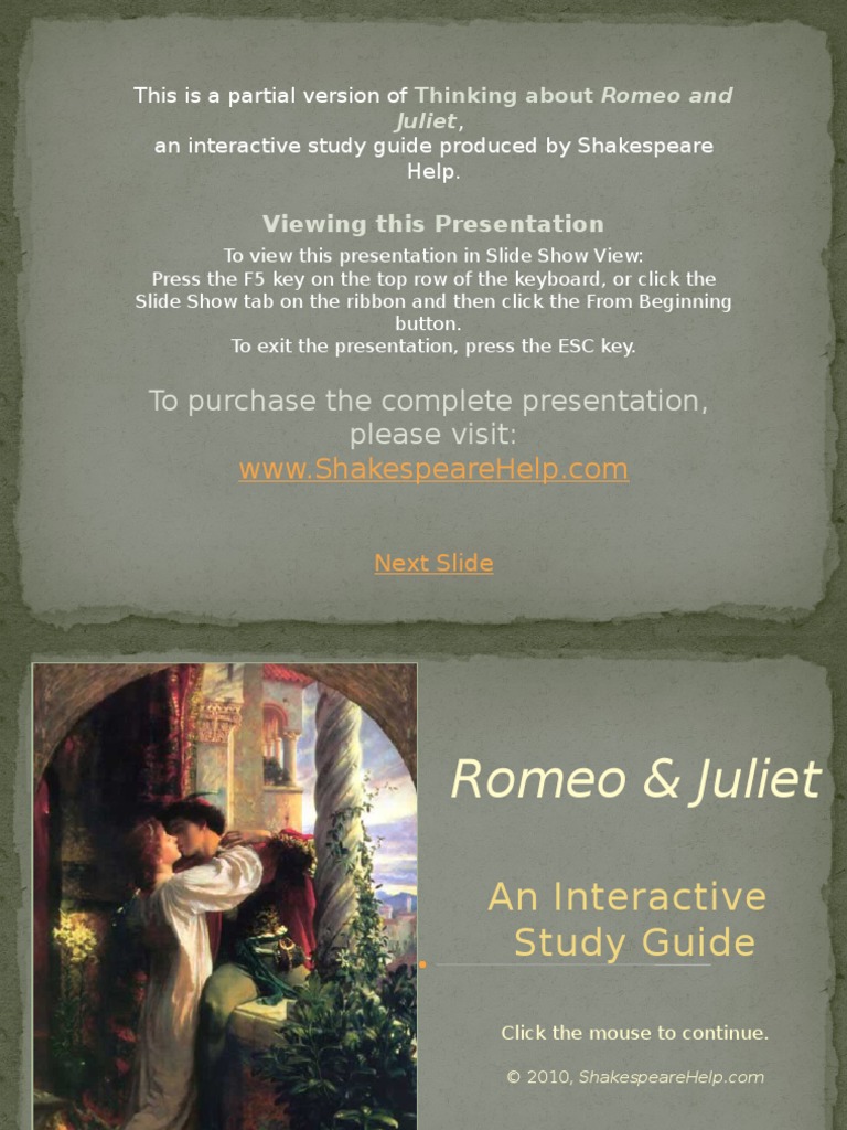 Romeo and Juliet PowerPoint Presentation Preview (2) | Characters In ...