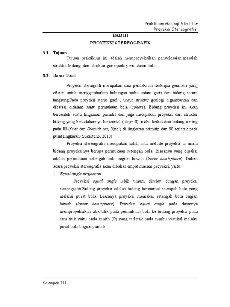 Panduan Proyeksi Stereografis | PDF