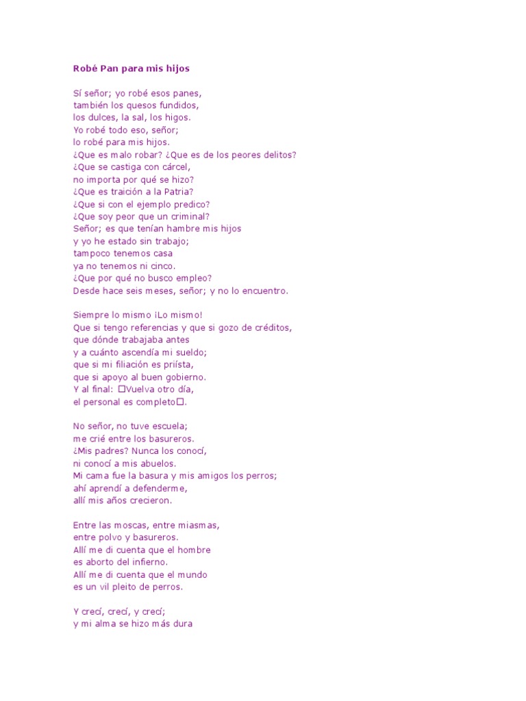 Robé Pan Para Mis Hijos | PDF | Alimentos | Naturaleza