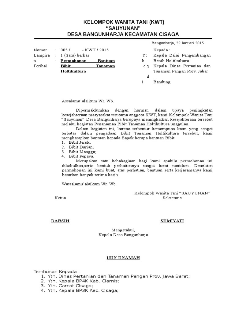 Proposal KWT Bibit | PDF