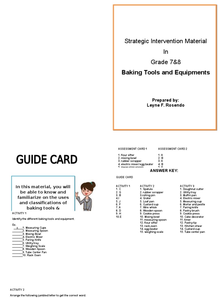 SIM TLE Booklet | PDF | Cakes | Custard