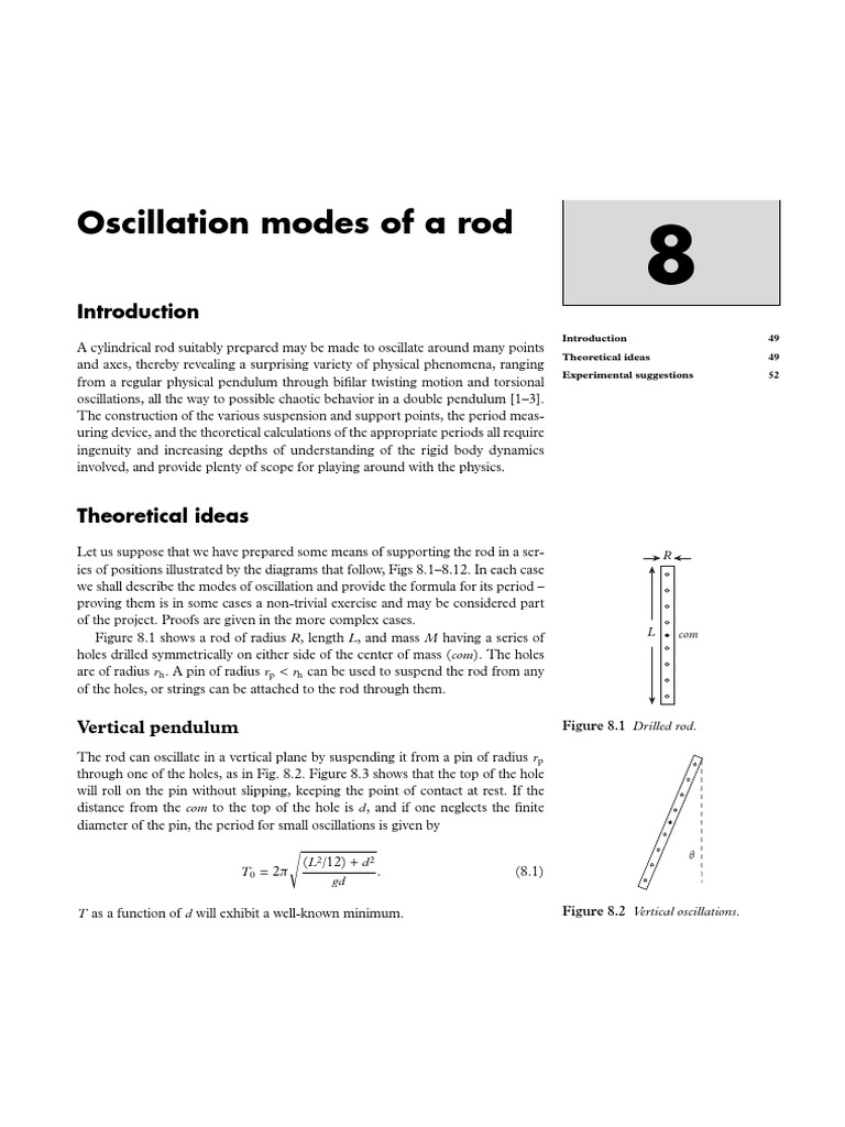 01 Bifilar Pendulum - Oscillation Modes of A Rod | PDF | Pendulum ...