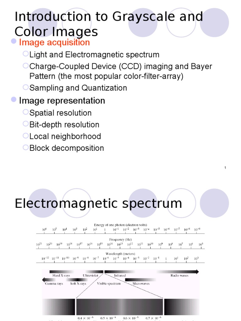 Introduction To Grayscale and Color Images: Image Acquisition | PDF ...