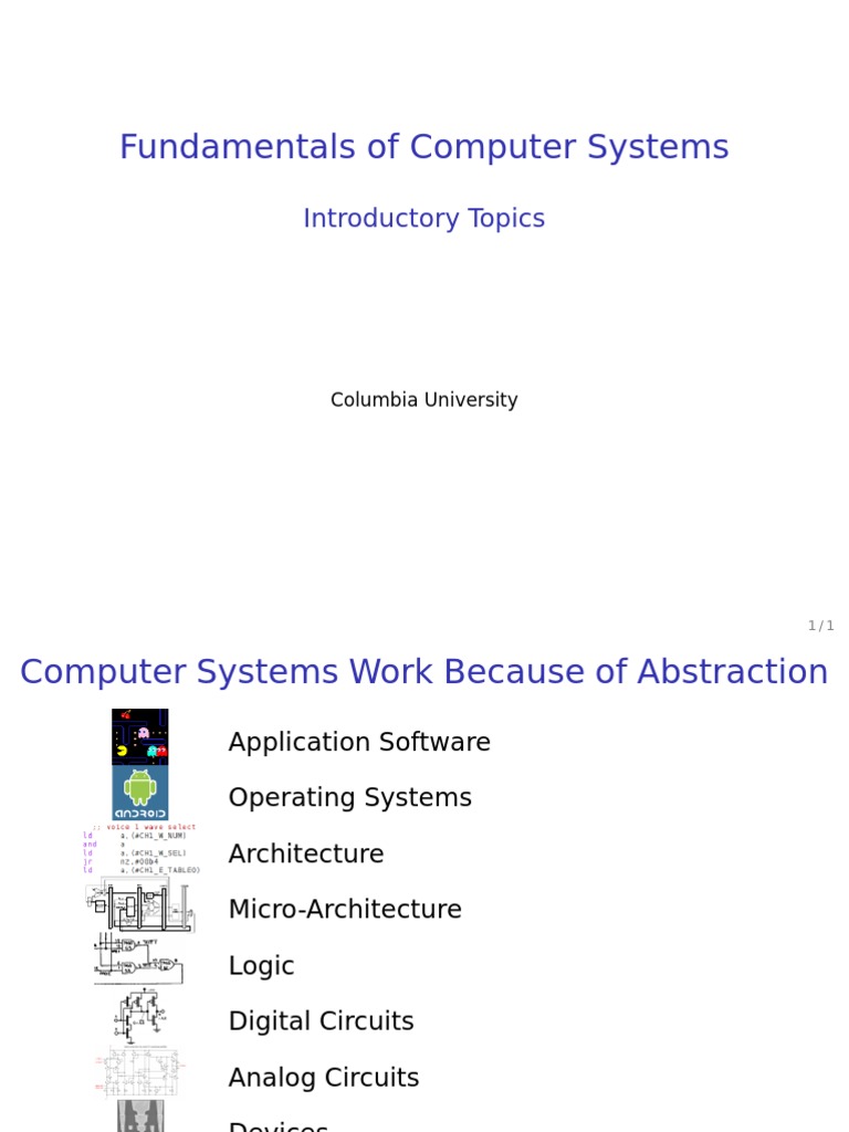 Intro | PDF | Abstraction (Computer Science) | Digital Electronics