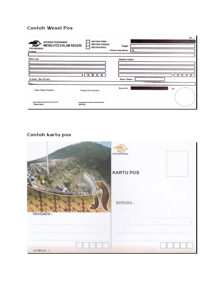 Contoh Wesel Pos | PDF