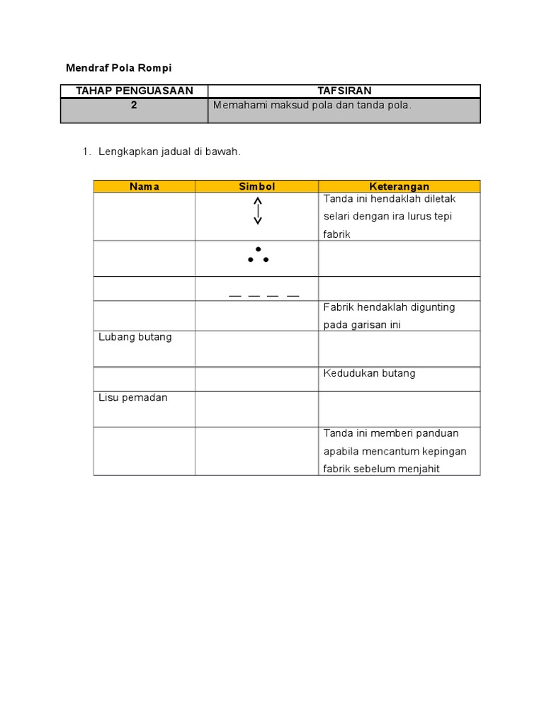 Latihan Tanda Pola | PDF