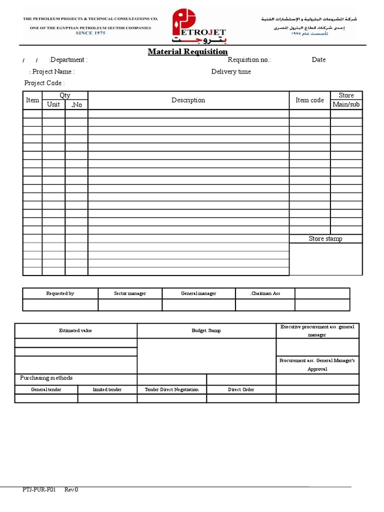 Material Requisition: Purchasing Methods | PDF