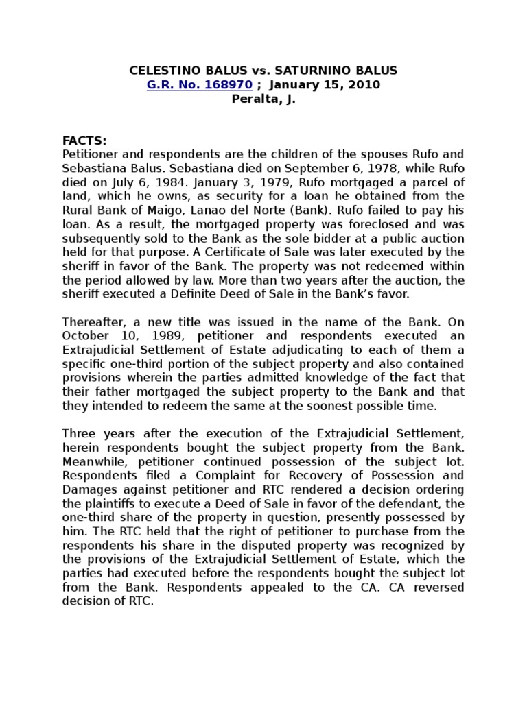 Balus vs. Balus | PDF