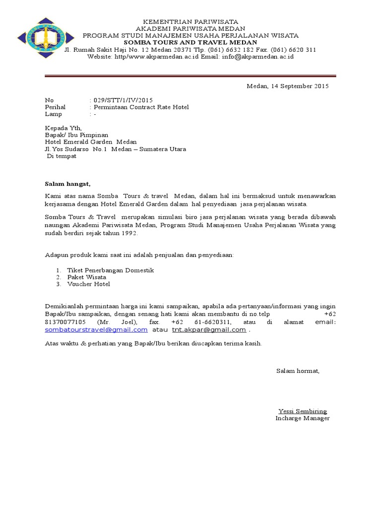 Contract Rate Hotel Emerald Garden Hotel | PDF