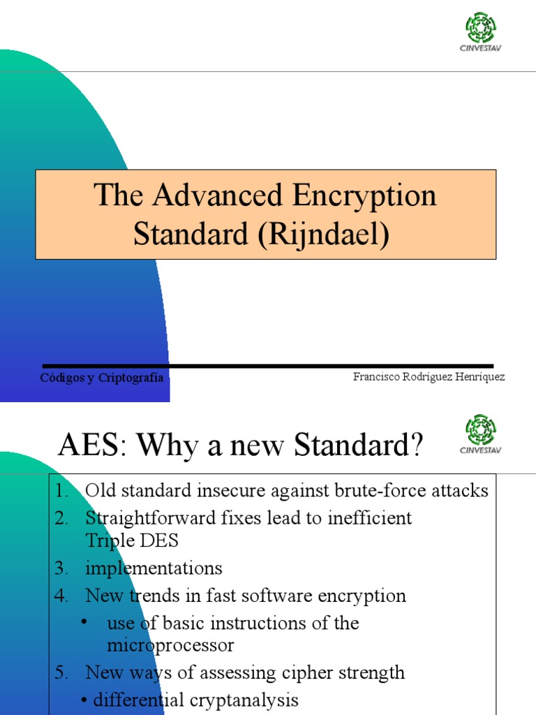The Advanced Encryption Standard (Rijndael) : Códigos y Criptografía ...