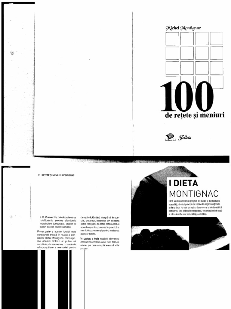 100 de Retete Si Meniuri Montignac PDF | PDF