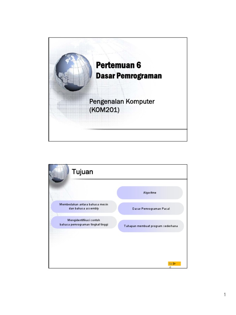 Pertemuan 6-Dasar Pemrograman - PPT | PDF