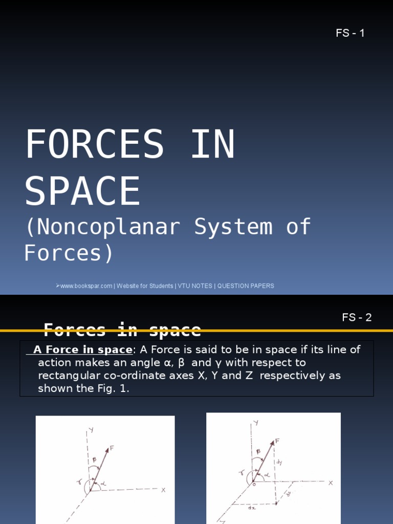 Engg Mechanics Non Coplanar Force System | Download Free PDF ...