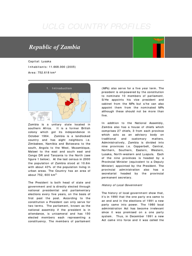 Zambia LGA Profile PDF | PDF | Local Government | Zambia