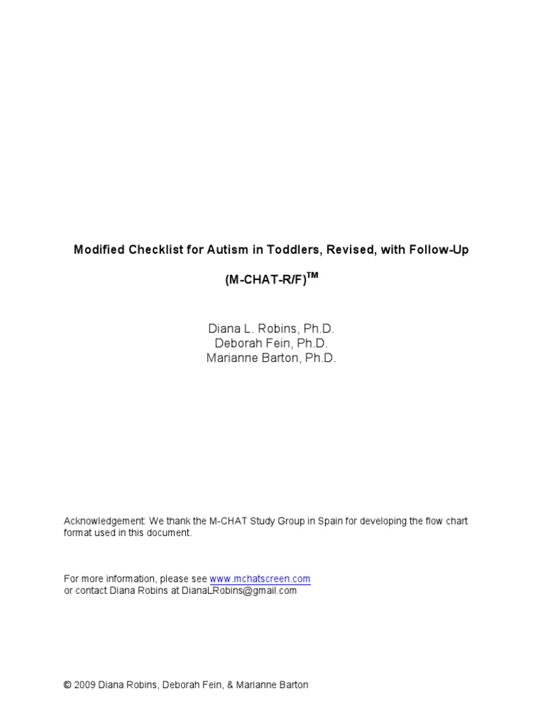 M Chat R - F PDF | PDF